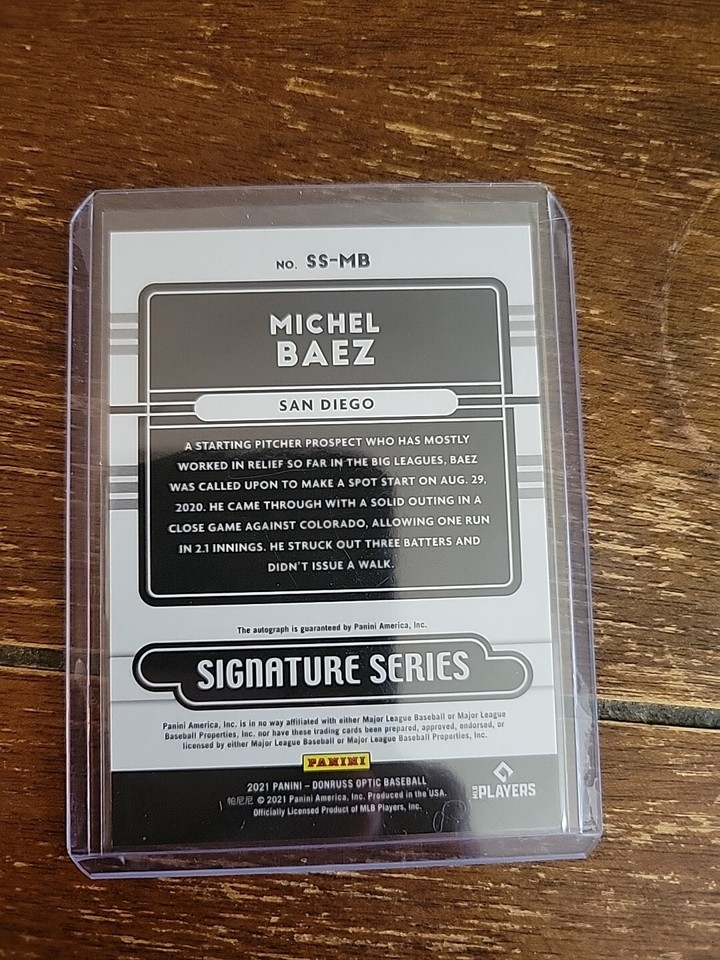 2019 Optic Baseball Signature Series Michael Baez Autograph | eBay