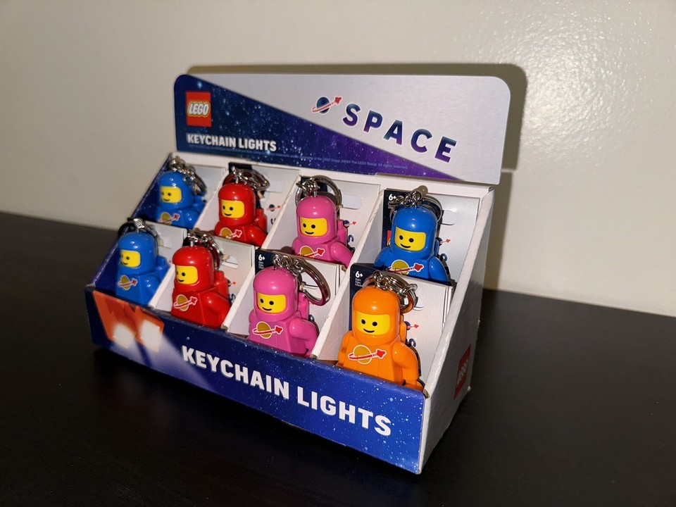 Lego Space Minifigure Spaceman LED LITE Keychain NEW Blue Red Pink ...