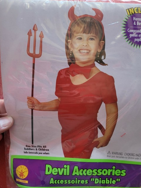 Child or Toddler Devil Accessory Kit Horns Tail and Bow Tie Dress up ...