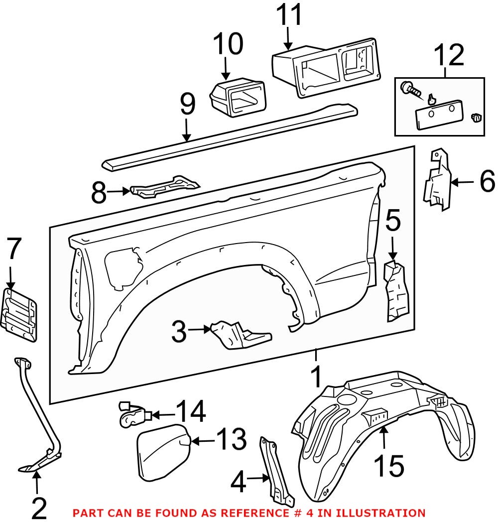 Genuine OEM Truck Bed Panel Brace for Toyota 6567404010 | eBay