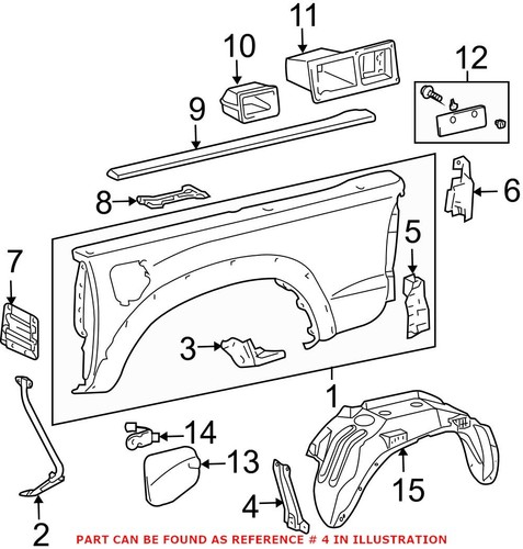 Genuine OEM Truck Bed Panel Brace for Toyota 6567404010 | eBay