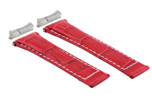 LEATHER BAND WATCH STRAP FOR ROLEX DAYTONA 16519 16523 116500 16518 RED ...