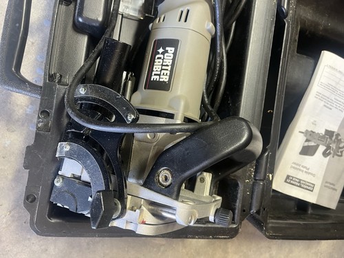 PORTER CABLE MODEL 557 PLATE JOINER KIT WITH DUST BAG AND PAPER WORK IN ...
