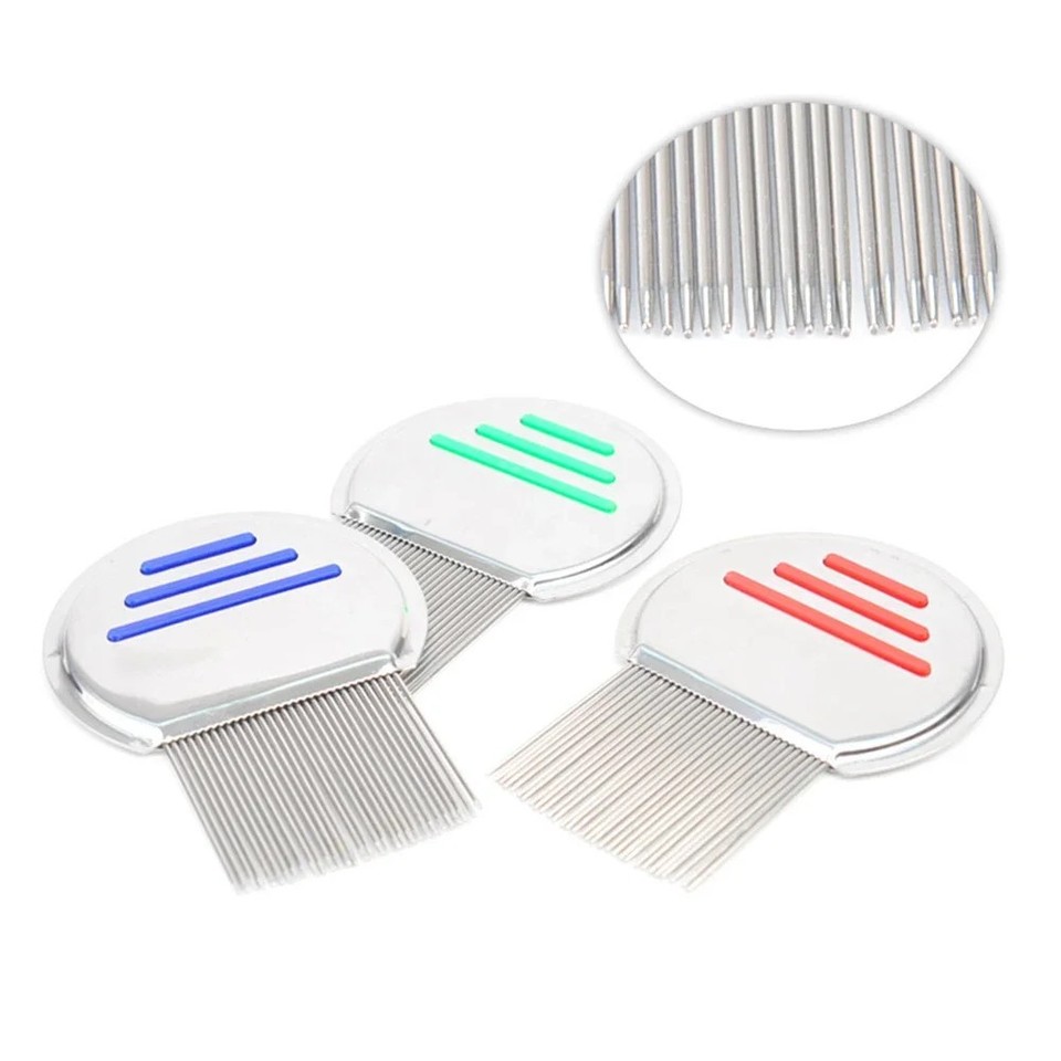 Lice Nit Comb Get Down Stainless Steel Metal Tooth Head Long Teeth ...