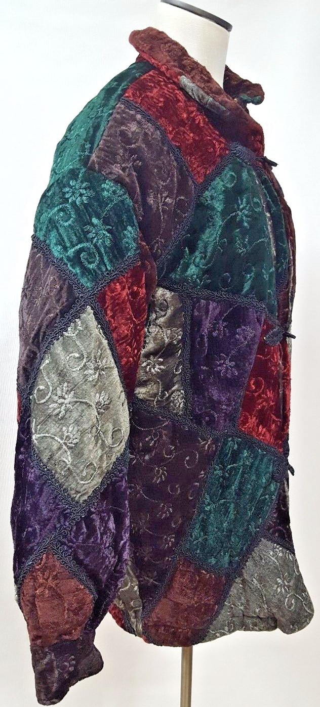 Neiman Marcus Patchwork Tapestry Coat Multi Color Sz Small Wearable Art ...