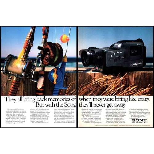 1988 Sony Handycam Camcorder Video Camera 2 Page Vintage Print Ad ...