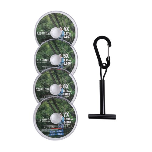 Clear Nylon Tippet Line with Holder Fly Fishing Tippets Leaders Trout ...