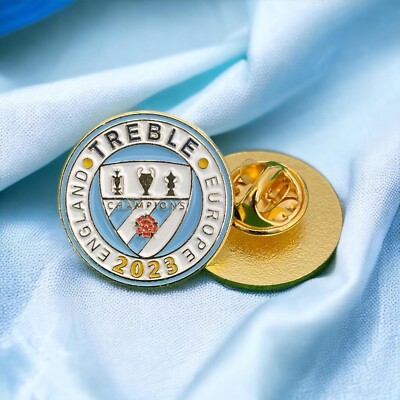 Manchester City Pin badges Treble Winner's Fans Football Gifts | eBay UK