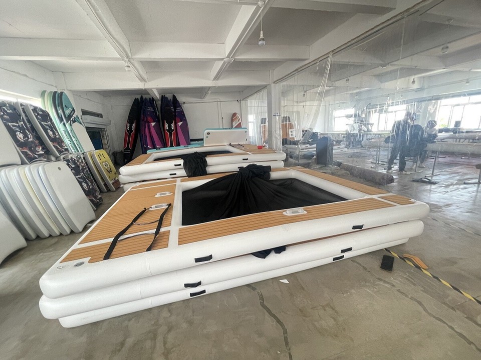 Stock 4x3m Inflatable Yacht Pool Floating Water Sea Swimming Pool With ...