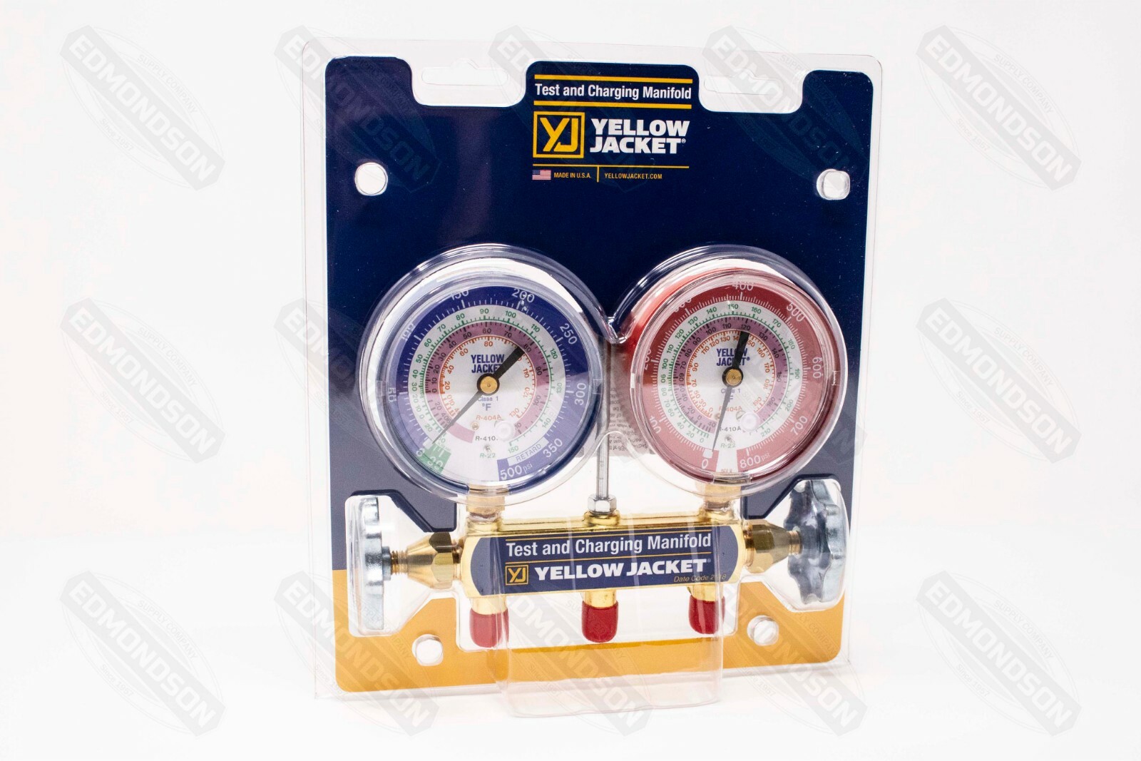 Yellow Jacket 42001 Series 41 Manifold Only, 3-1/8" Gauges - R-22 ...