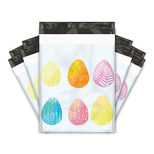 10x13 (100) Easter Egg Designer Poly Mailers Shipping Envelopes Premium ...