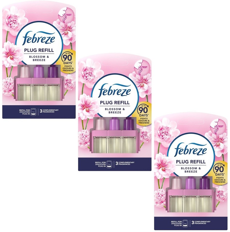 3x 20ml 3volution Febreze Ambi Pur 3Volution Plug In Refills 90 Days ...