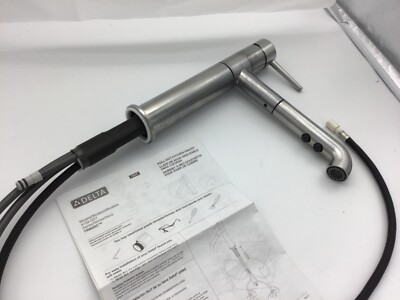 DELTA 4159-AR-DST TRINSIC SINGLE HANDLE PULL OUT KITCHEN FAUCET, ARCTIC ...