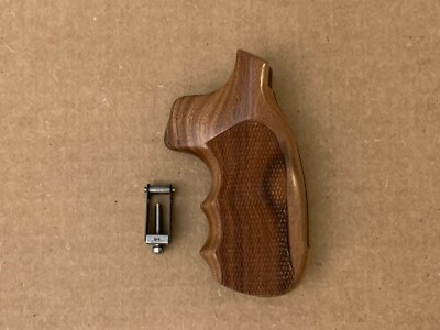 Hogue Checkered Pau Ferro Finger Groove Grips for COLT D-FRAME Revolver ...
