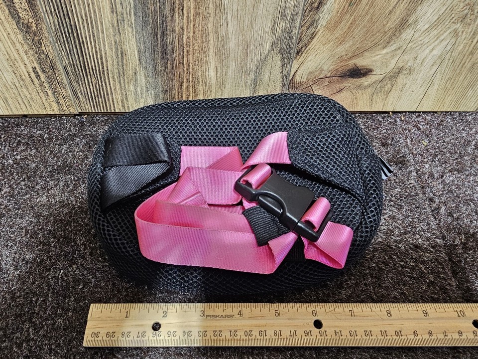New ADIDAS Airmesh Waist Pack Black And Pink Fanny Pack | eBay
