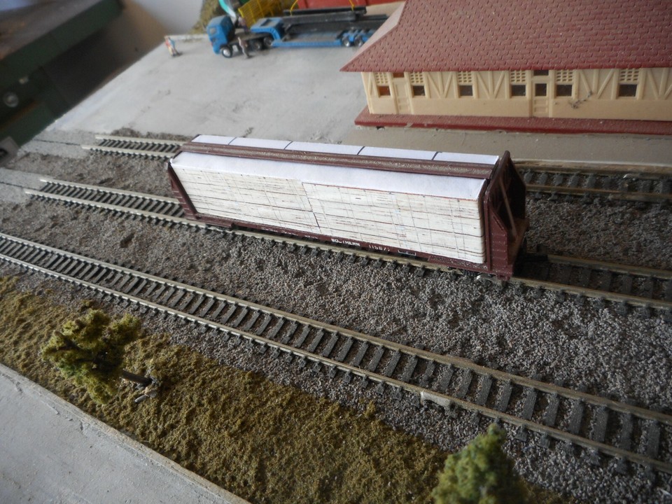 N Scale Load for 53 Ft Center Beam Flat Car 2 FOR 1 Unwrapped Lumber | eBay