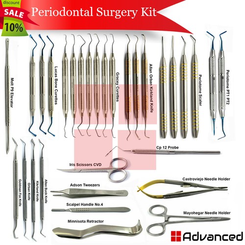 Complete Range Of Periodontal Surgery Instrument Gum/Gingival Grafting ...