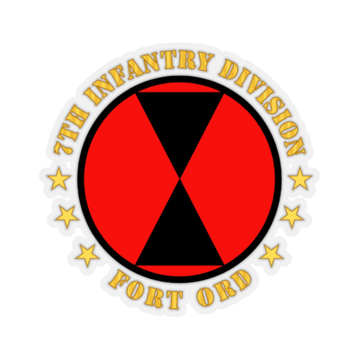 Kiss-Cut Stickers - 7th Infantry Division - Fort Ord wo BkGrd | eBay