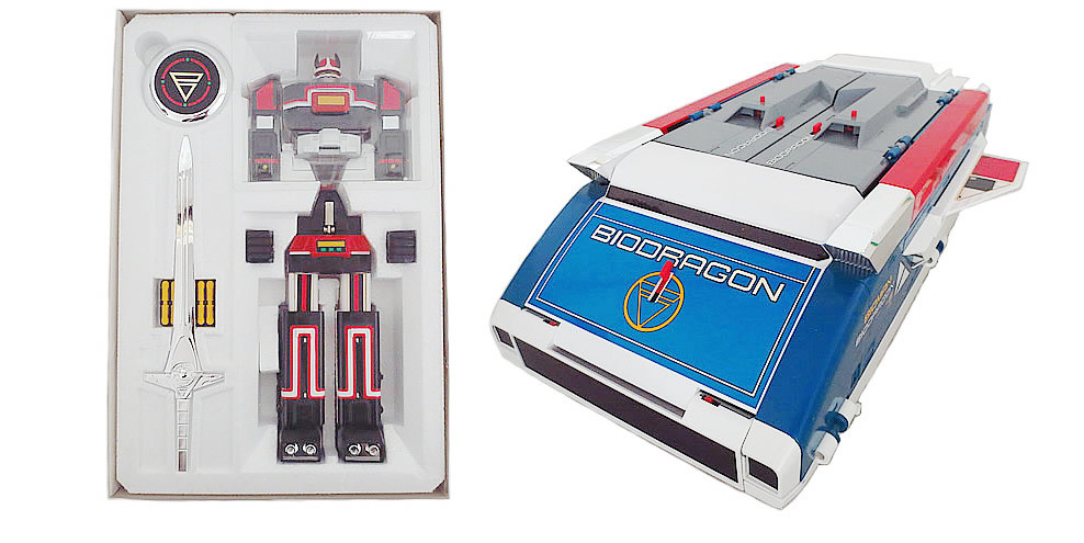 Bandai Chodenshi Bioman BIOROBO & Big Scale BIO DRAGON Set Vintage ...