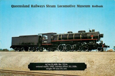 Postcard-like Card Queensland Railways Steam Locomotive Museum, Redbank ...