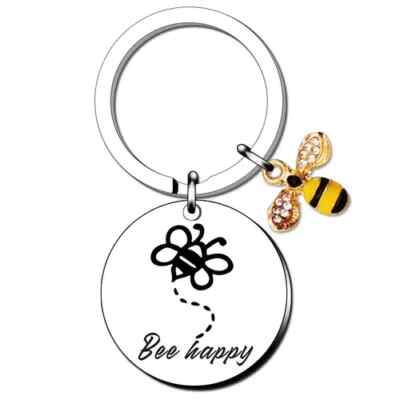 Bee Happy Key Chain Beautiful | eBay