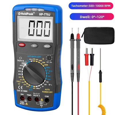 Digital Automotive Multimeter Engine Analyzer Tacho Dwell Meter 50 ...