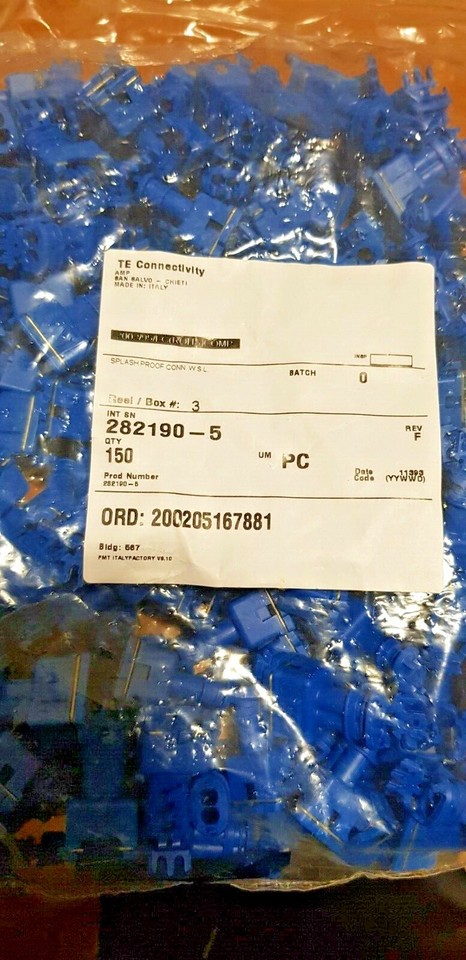 5 Pack of 150pcs TE Connectivity TYCO Timer Connector System Splash ...