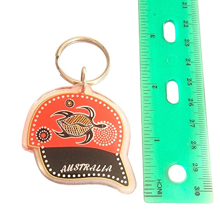 Australia Keychain Turtle Aborigine Design Baseball Hat Souvenir ...