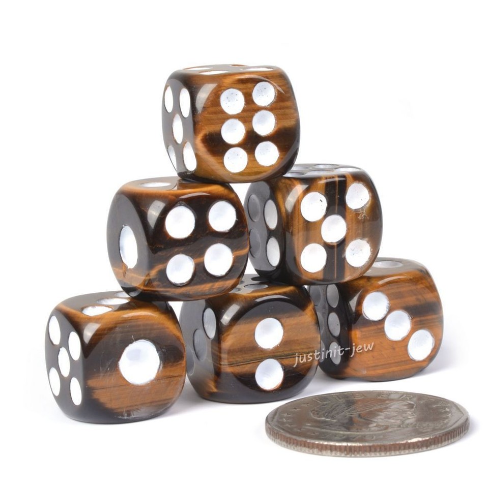 15mm Carved Gemstone Six Sided Dice for Games Accessories | eBay