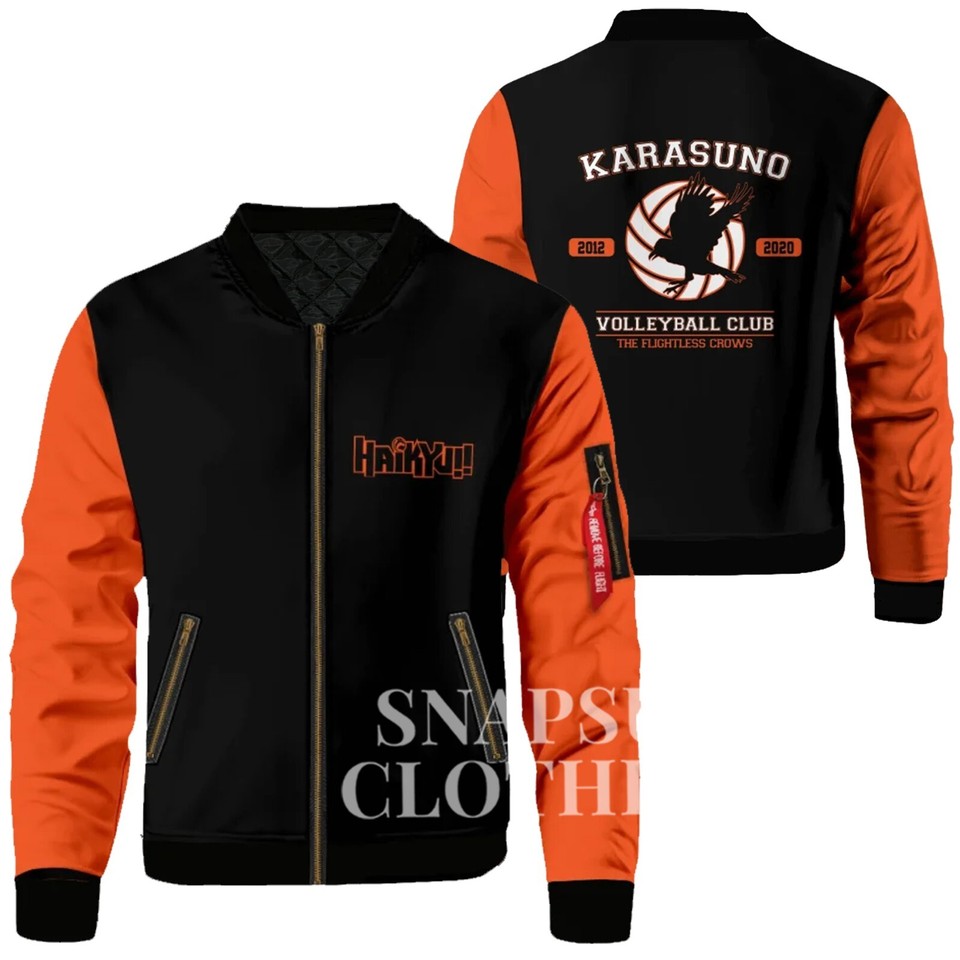 Flightless Crows Black Bomber Volleyball Club Sukajan Haikyuu Cosplay ...