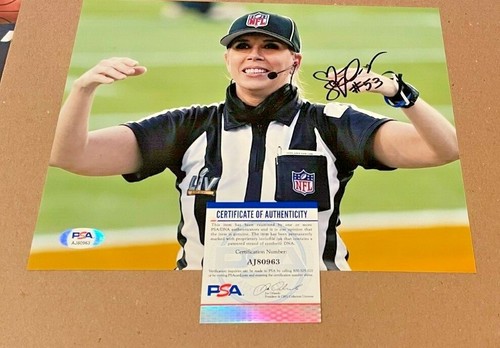 NFL REFEREE SARAH THOMAS AUTOGRAPHED 8X10 PHOTO PSA/DNA CERTIFIED NFL ...