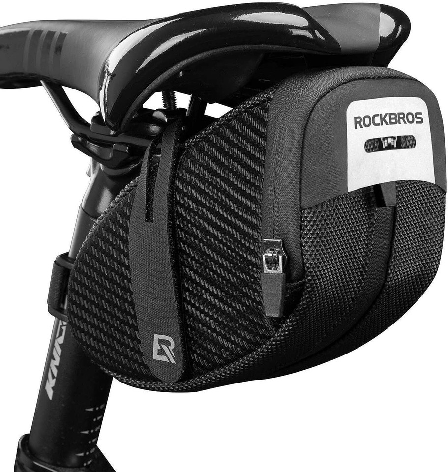 ROCKBROS Bicycle Seat Saddle Bag Under Seat Storage Tail Pouch Cycling ...