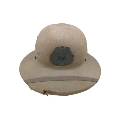 Vintage US Post Office Letter Carrier Safari Hat Pith Helmet With Badge ...