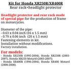 For Honda XR 400 Rear rack XR 400 R Headlight protector Guard XR400R ...
