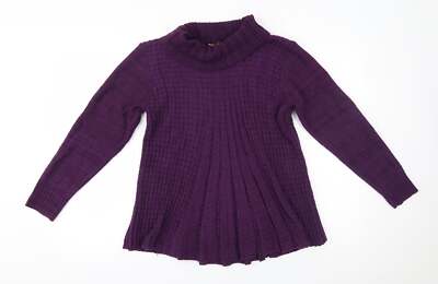 alexara Womens Purple Roll Neck Acrylic Blend Jumper Size M | eBay UK