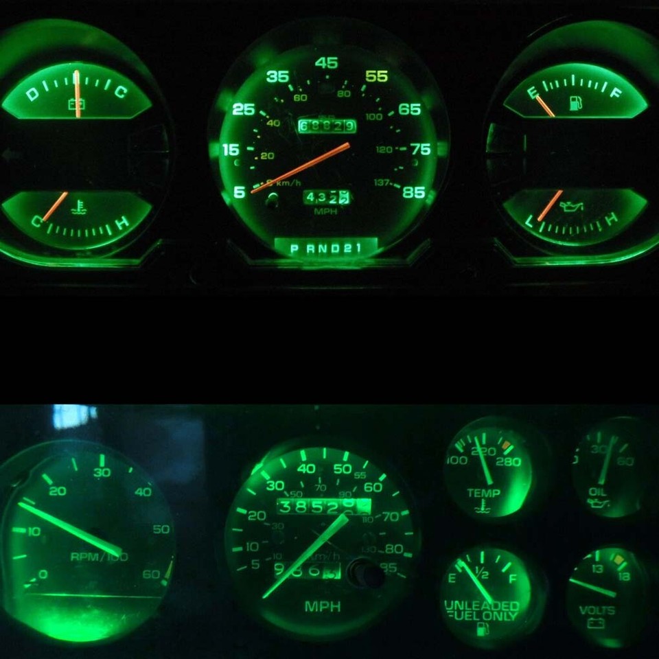 Gauge Cluster LED Dash Kit Green For 72-79 Ford Torino Ranchero LTD II ...