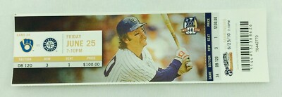 MLB 2010 06/25 Seattle Mariners at Milwaukee Brewers Ticket-Jonathan ...