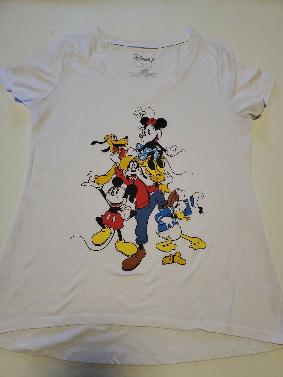 Disney's Mickey's Fab Five Characters Juniors V Neck … - Gem