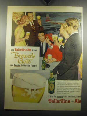 1957 Ballantine Ale Advertisement - Genuine Golden Ale Flavor | eBay