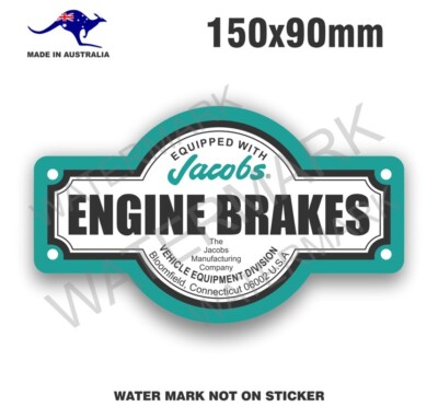 JACOBS ENGINE BRAKES STICKER TRUCK MACK KENWORTH | eBay