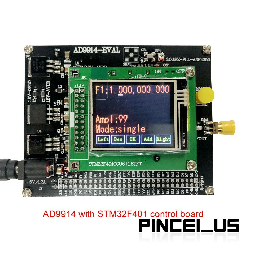 AD9914 Development Board + STM32F4 Control Board 3.5GHz Sampling Rate ...