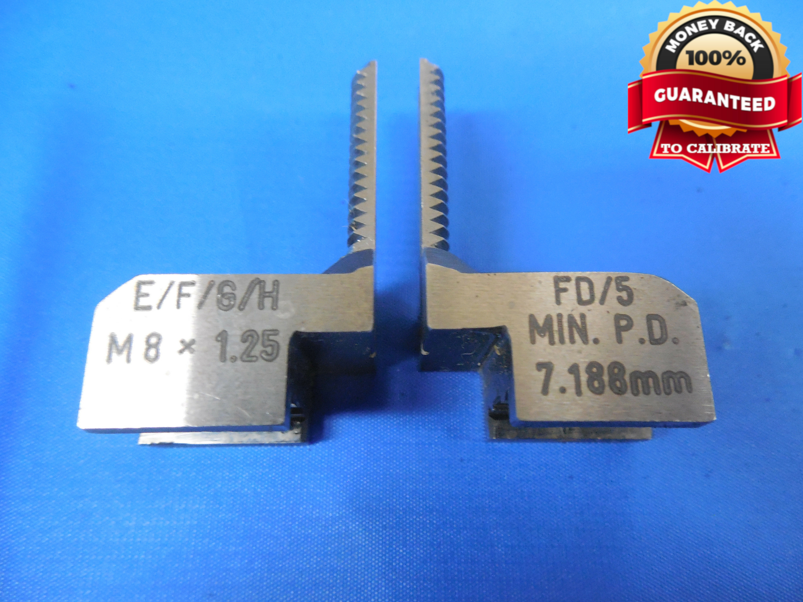 JOHNSON GAGE GJ-5S THREAD COMPARATOR FUNCTIONAL SEGMENT M8 X 1.25 6H 7. ...