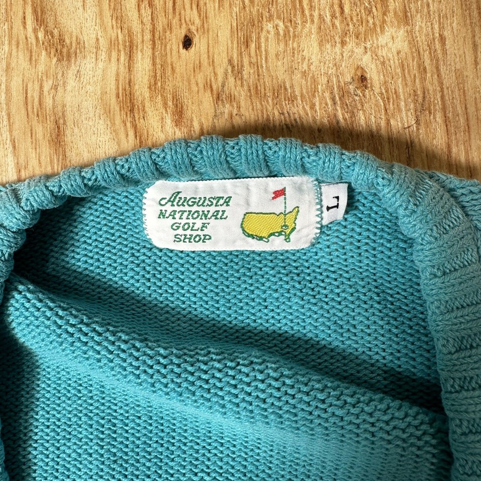 Vintage Augusta National Golf Shop The Masters Blue Sweater Vest Knit ...