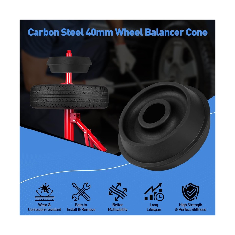 40mm Wheel Balancer Cone Universal Hub Centric Adapter Cone for Tire ...