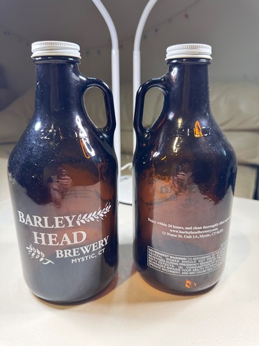 Barley Head Brewery (Mystic, CT) 32 OZ Growlers - Set of Two | eBay