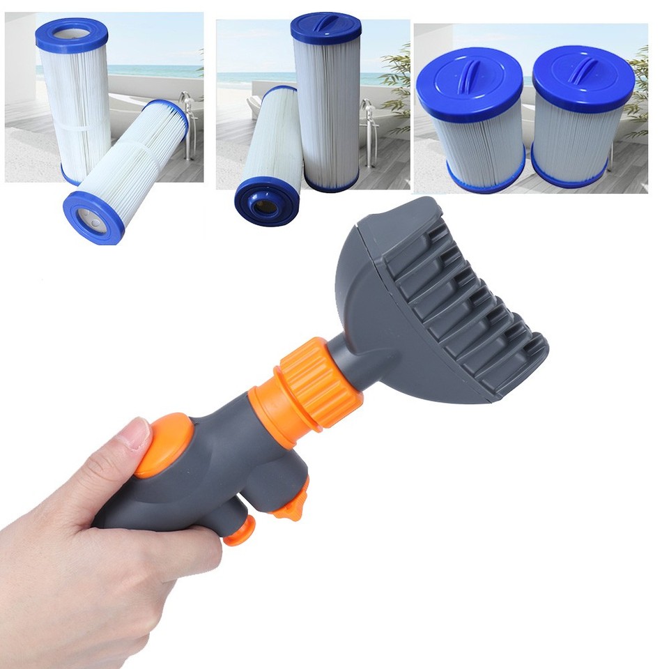 _Portable Handheld Pool Filter Cleaner Swimming Pool Cleaning Brush ...