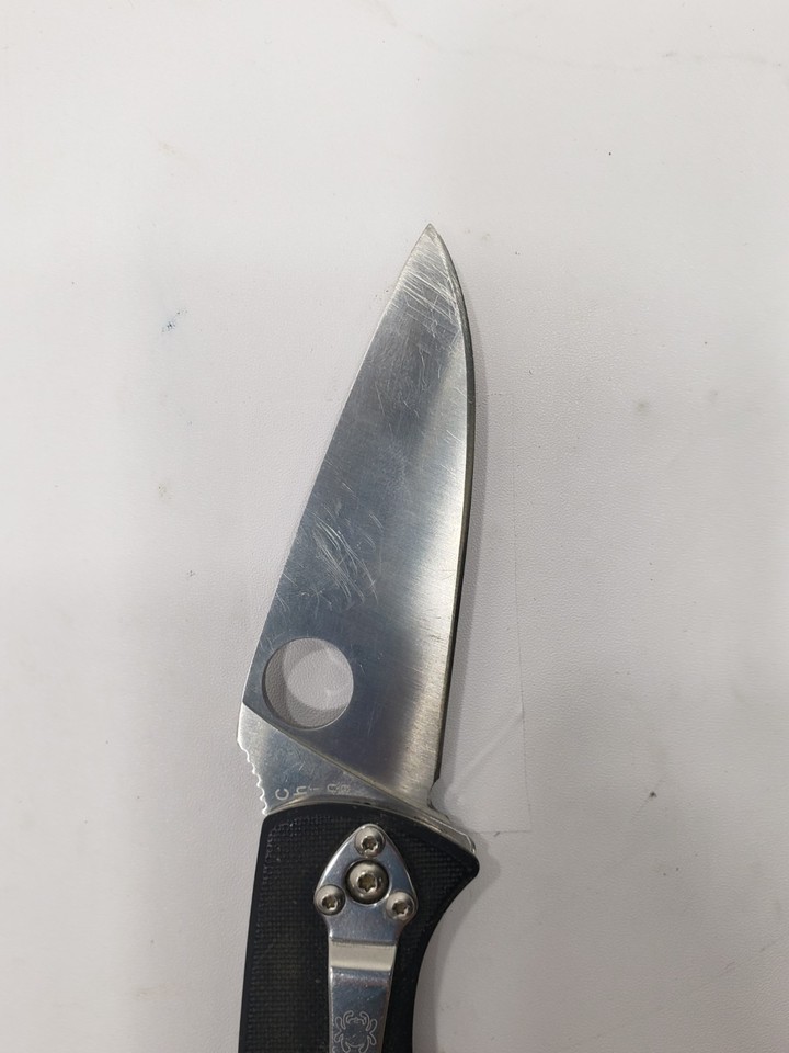 Spyderco Uptern Lockback 2.88 Black Handle 8Cr13MoV Stainless Knife ...