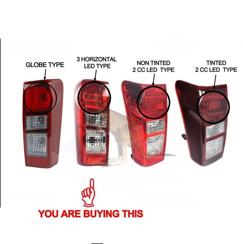 For Isuzu DMax D-Max Ute 2012~2017 Pair of Tail Light LH+RH Rear Lamp ...