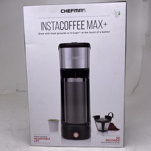 Chefman InstaCoffee Max Single-Serve Coffee Pod & Coffee Ground Brewer ...