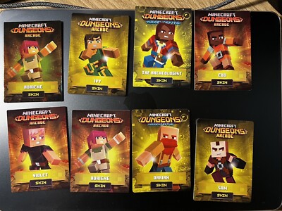 Minecraft Dungeons Arcade Trading Cards 8 Cards Pack -Free Postage ...